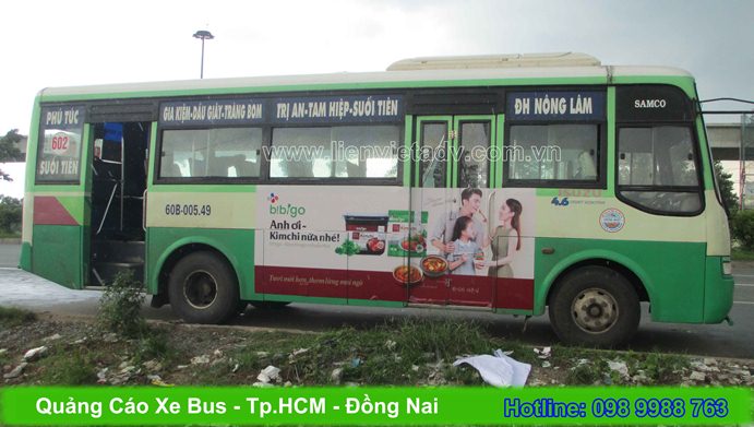 Quảng cáo sản phẩm Kim Chi Hàn Quốc trên hệ thống xe Bus cửa ngõ Tp.HCM